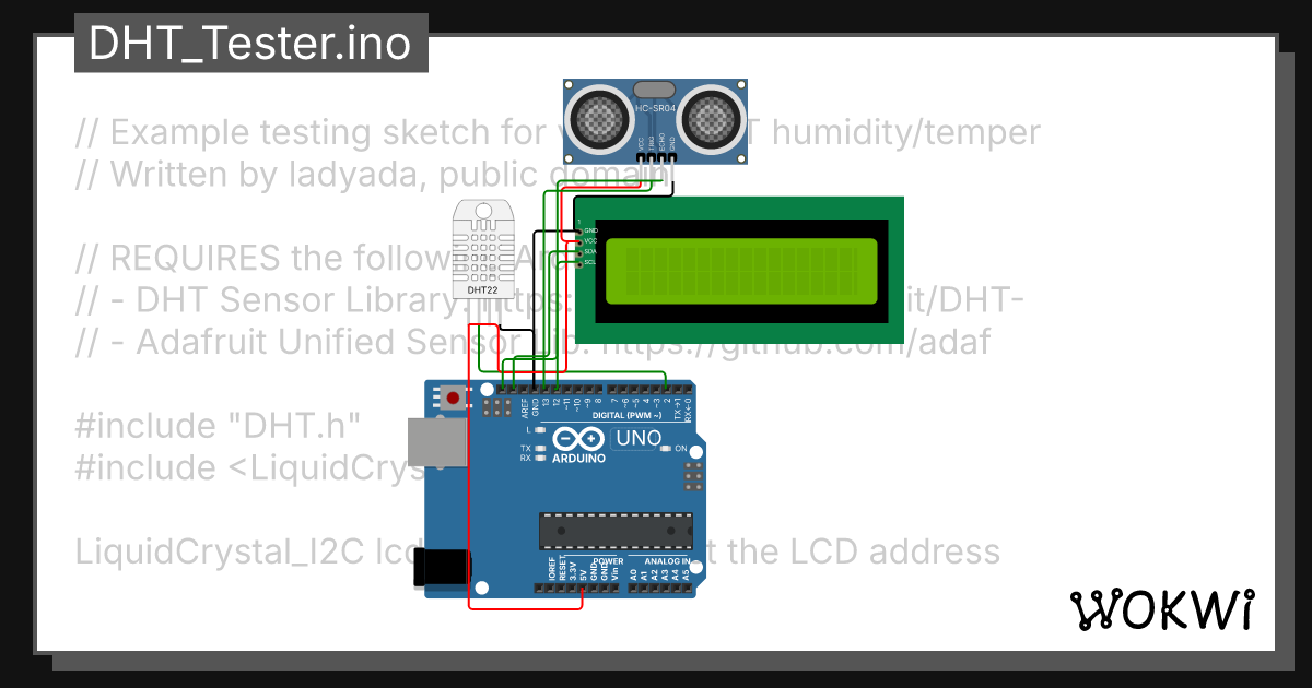 DHT_Tester.ino - Wokwi Arduino and ESP32 Simulator