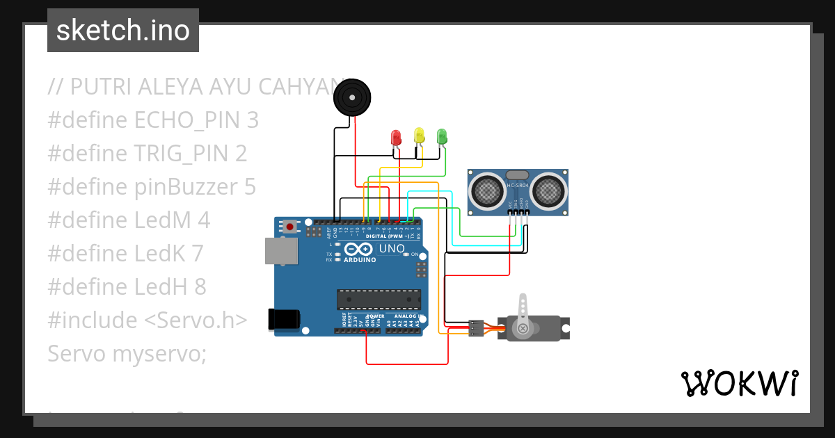 Gerbang palang kereta api - Wokwi ESP32, STM32, Arduino Simulator