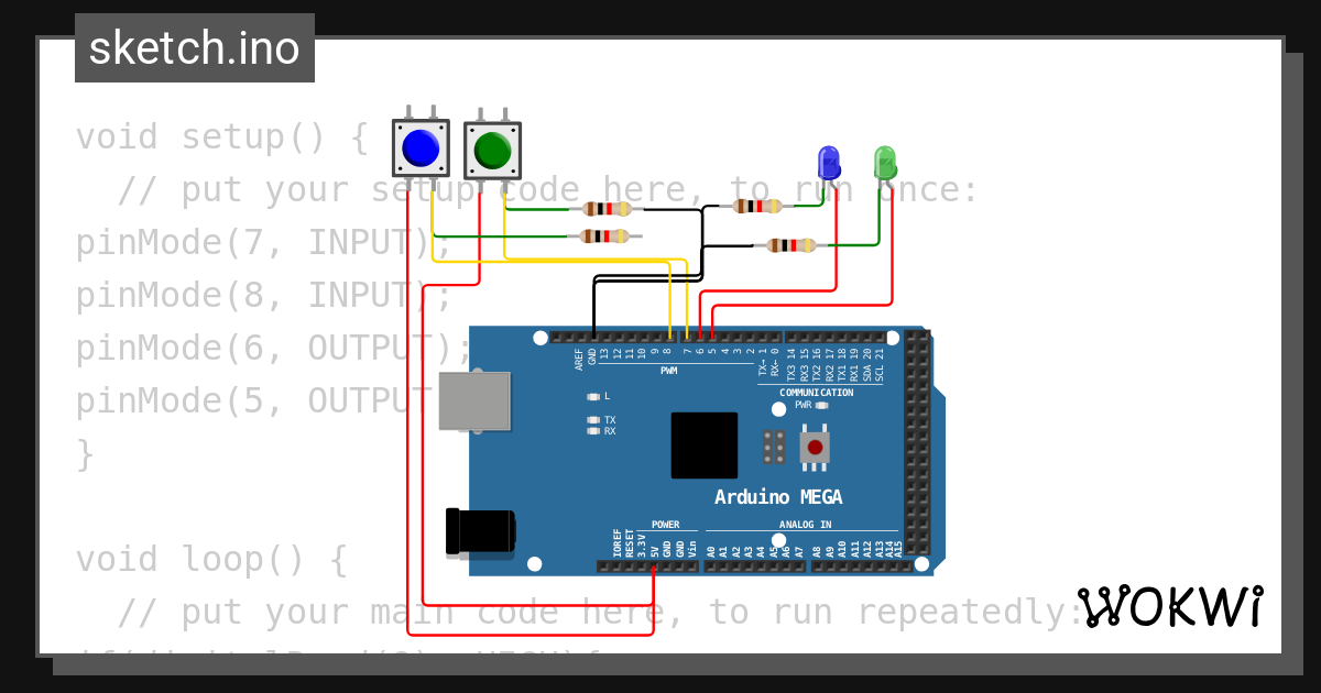 Doppel Butten Wokwi Esp32 Stm32 Arduino Simulator