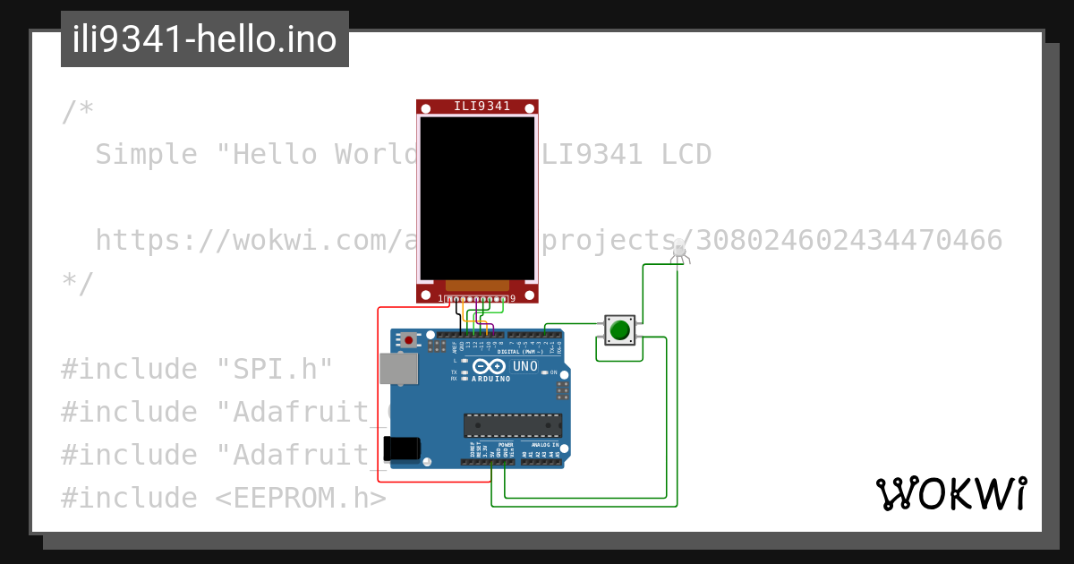 Ili9341 O Wokwi Esp32 Stm32 Arduino Simulator