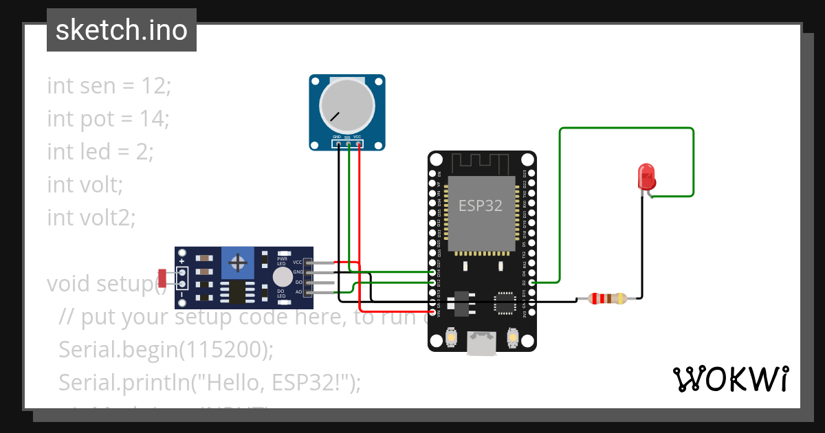 LDR - Wokwi ESP32, STM32, Arduino Simulator