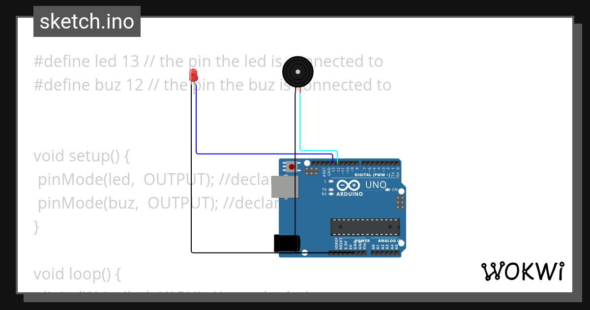 Buzzer - Wokwi ESP32, STM32, Arduino Simulator