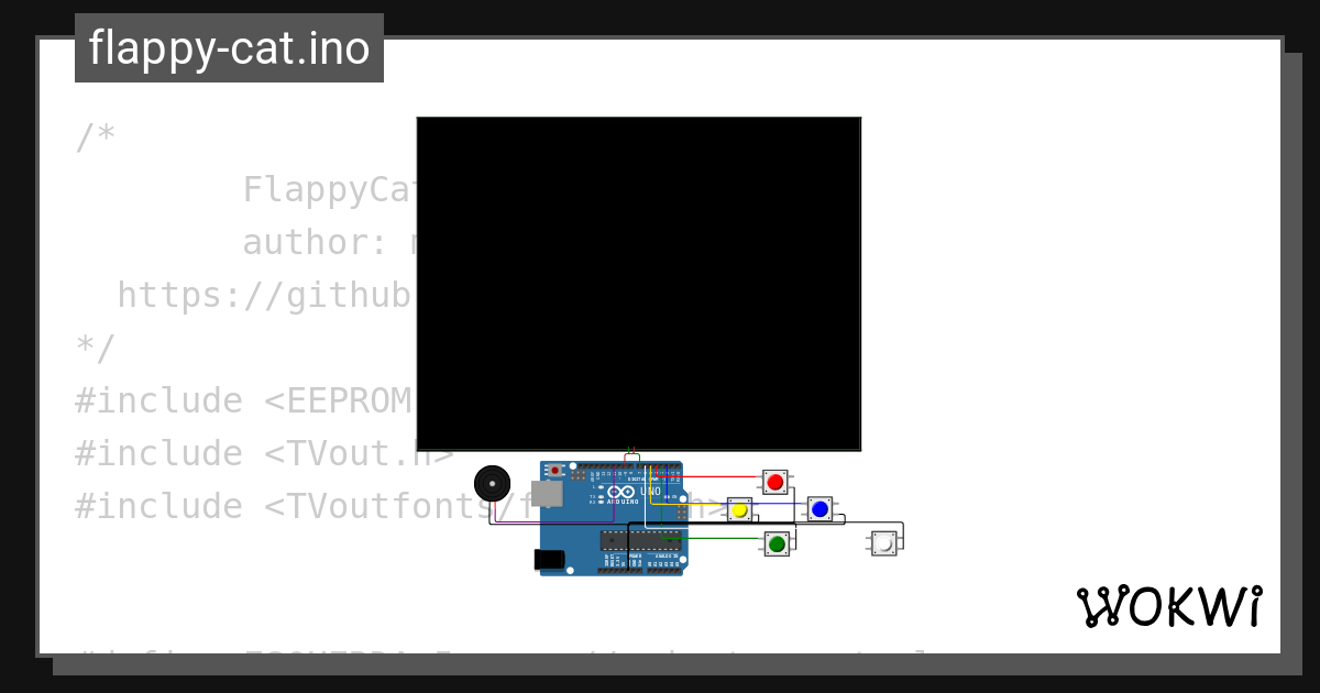 Flappy O Wokwi Esp32 Stm32 Arduino Simulator 1013