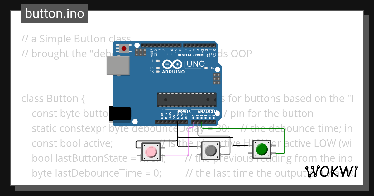 button.ino - Wokwi ESP32, STM32, Arduino Simulator