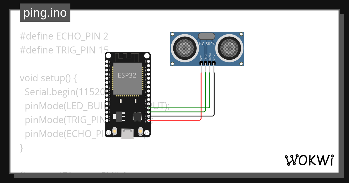 ping.ino - Wokwi ESP32, STM32, Arduino Simulator