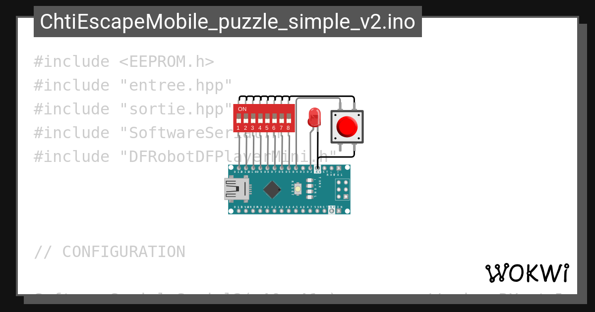 Chtiescapemobilepuzzlesimpleo Wokwi Esp32 Stm32 Arduino Simulator 7633