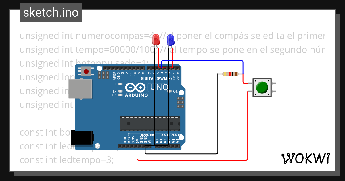 Metrónomo - Wokwi ESP32, STM32, Arduino Simulator