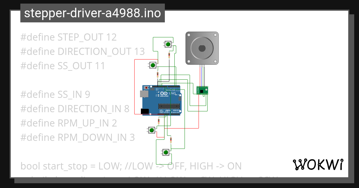 stepper-driver-a4988.ino - Wokwi ESP32, STM32, Arduino Simulator