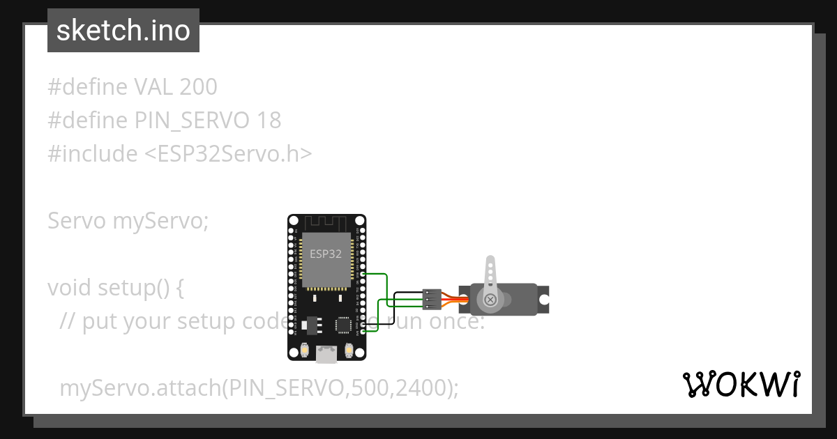 Servo - Wokwi ESP32, STM32, Arduino Simulator