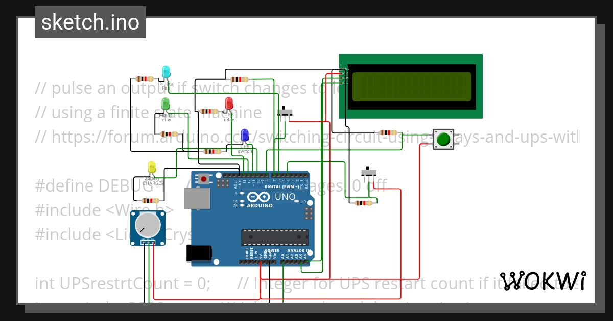 UPS with i2C Display and Charging control (reversed) - Wokwi ESP32 ...