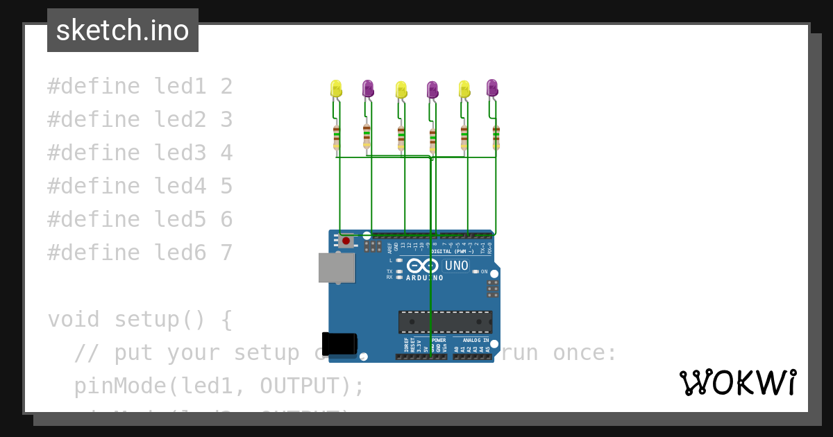 Led Bergerak Bolak Balik Wokwi Esp32 Stm32 Arduino Simulator 8655