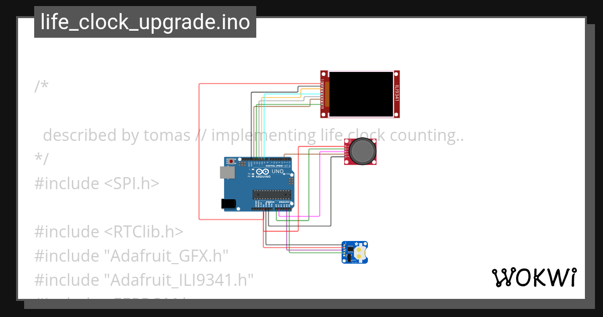 life_clock_upgrade.ino - Wokwi ESP32, STM32, Arduino Simulator