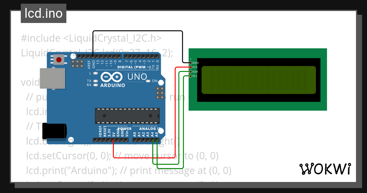 lcd.ino - Wokwi ESP32, STM32, Arduino Simulator