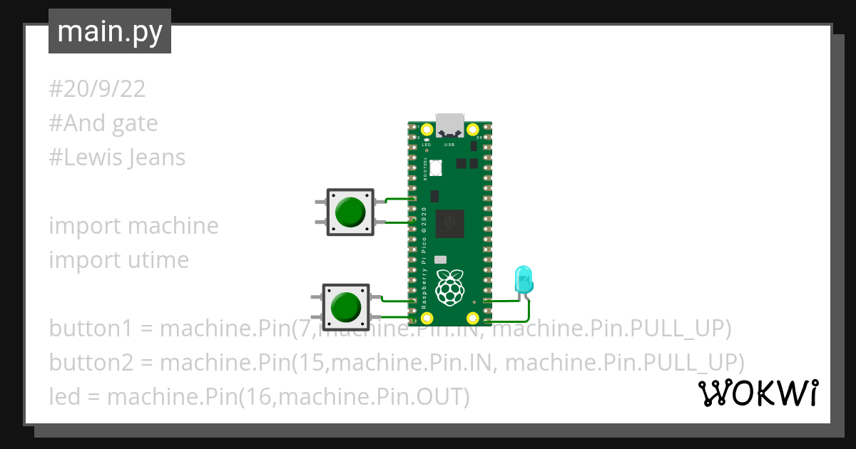 And Gate Wokwi Esp32 Stm32 Arduino Simulator 