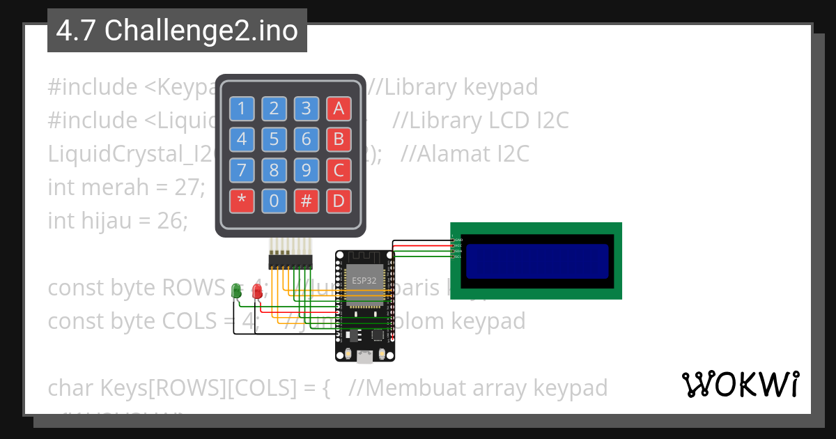 4.6 Challenge2.ino - Wokwi ESP32, STM32, Arduino Simulator