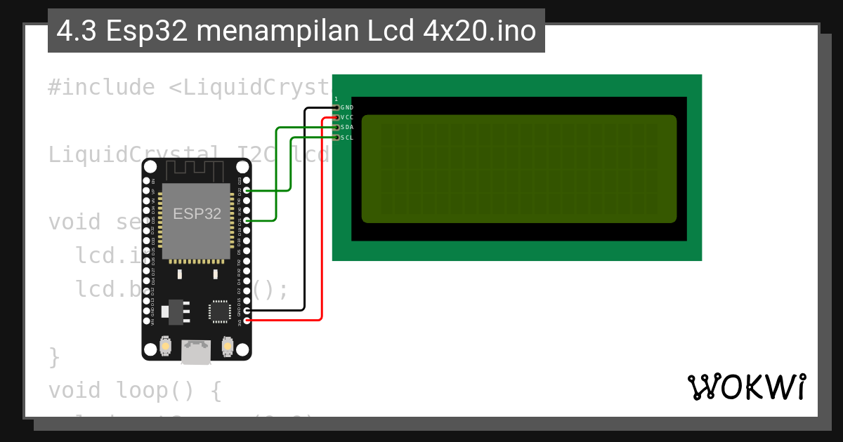 43 Esp32 Menampilan Lcd O Wokwi Esp32 Stm32 Arduino Simulator 2720
