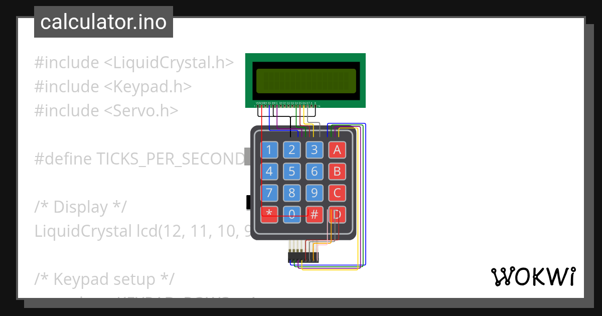 calculator.ino - Wokwi ESP32, STM32, Arduino Simulator