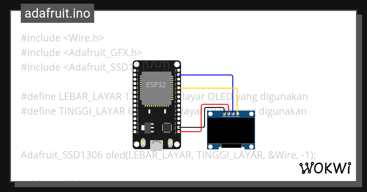 adafruit.ino - Wokwi ESP32, STM32, Arduino Simulator