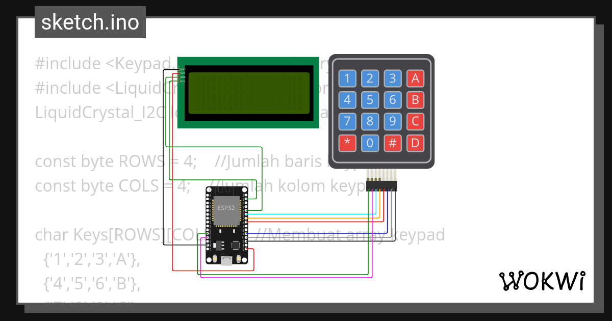 Pass-LCD+Keypad.ino - Wokwi ESP32, STM32, Arduino Simulator