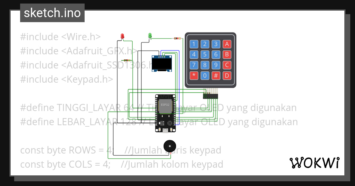 Challange Smart Password Dengankeypad Dan Oled Ssd 1306 Wokwi Esp32