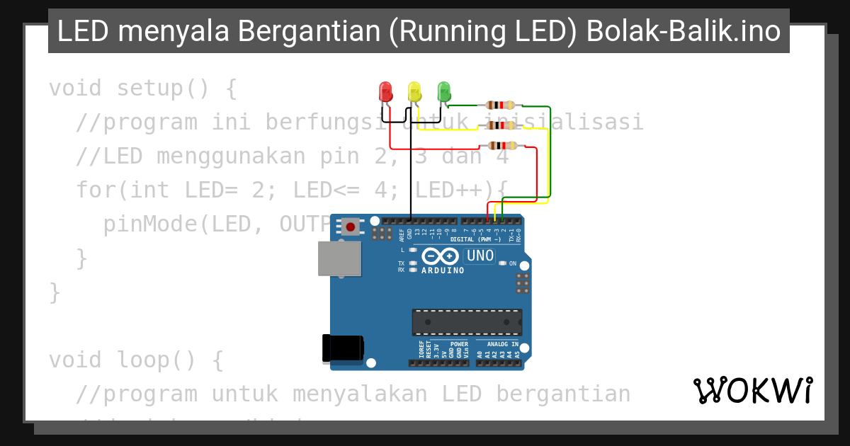 Led Menyala Bergantian Running Led Bolak O Wokwi Esp32 Stm32 Arduino Simulator 7507