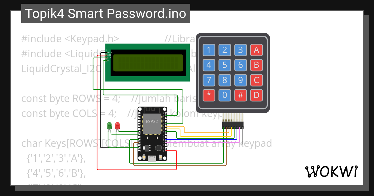 Topik4 Smart Password.ino - Wokwi ESP32, STM32, Arduino Simulator
