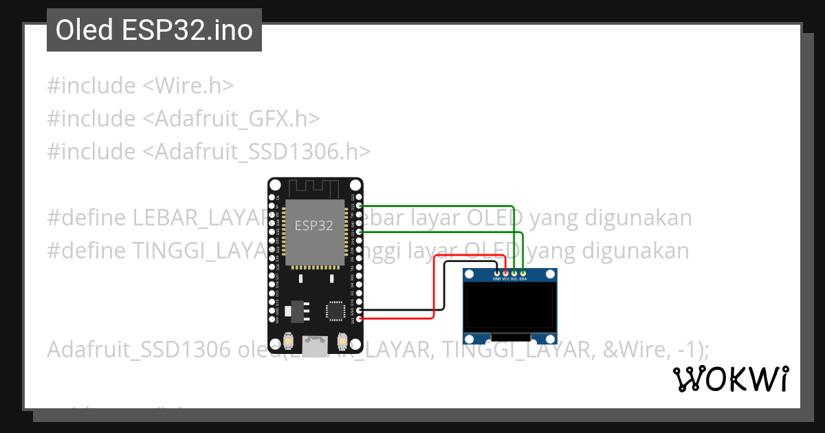 Oled ESP32.ino - Wokwi ESP32, STM32, Arduino Simulator