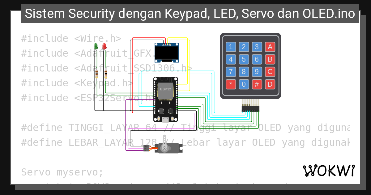 Sistem Security Dengan Keypad Led Servo Dan O Wokwi Esp32 4919