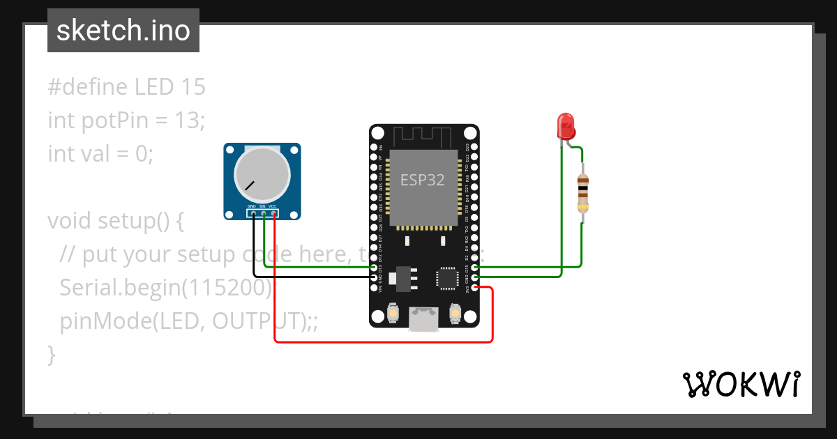Ledpotensio Wokwi Esp32 Stm32 Arduino Simulator