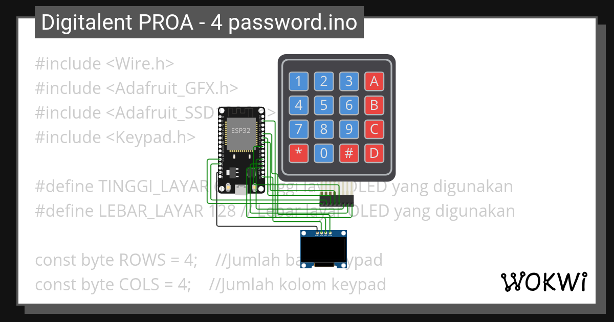 Digitalent PROA - 4 password.ino - Wokwi ESP32, STM32, Arduino Simulator