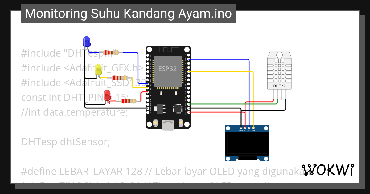 Monitoring Suhu Kandang Ayam.ino - Wokwi ESP32, STM32, Arduino Simulator
