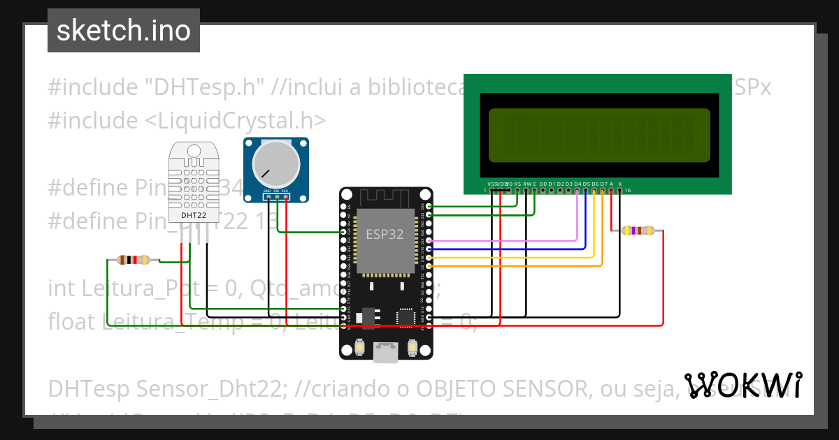 Temperatura_Humidade.ino - Wokwi ESP32, STM32, Arduino Simulator