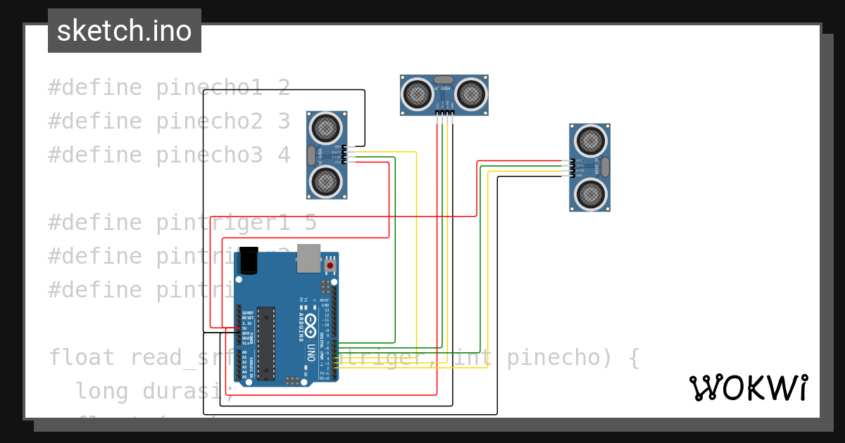 Sensor Ultrasonik Multi Cissy 8c Wokwi Esp32 Stm32 Arduino Simulator
