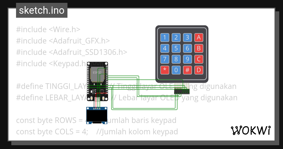 smart_password_oled.ino - Wokwi ESP32, STM32, Arduino Simulator