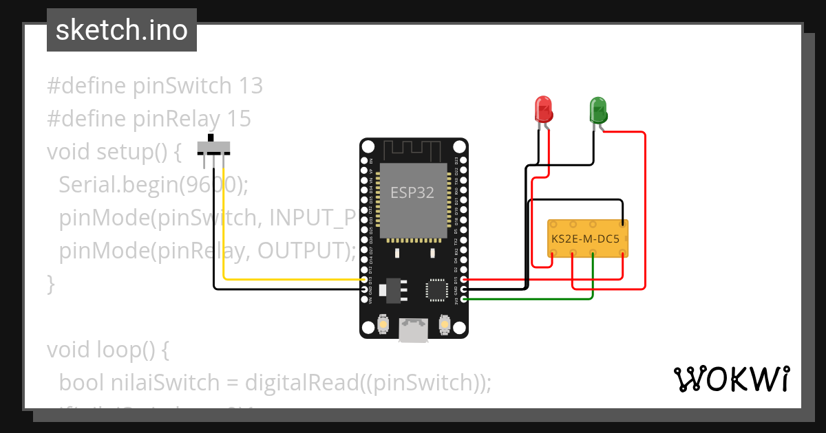 Relay Control - Wokwi ESP32, STM32, Arduino Simulator