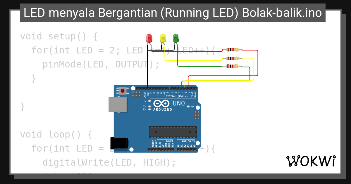 Led Menyala Bergantian Running Led Bolak O Wokwi Esp32 Stm32 Arduino Simulator 4903