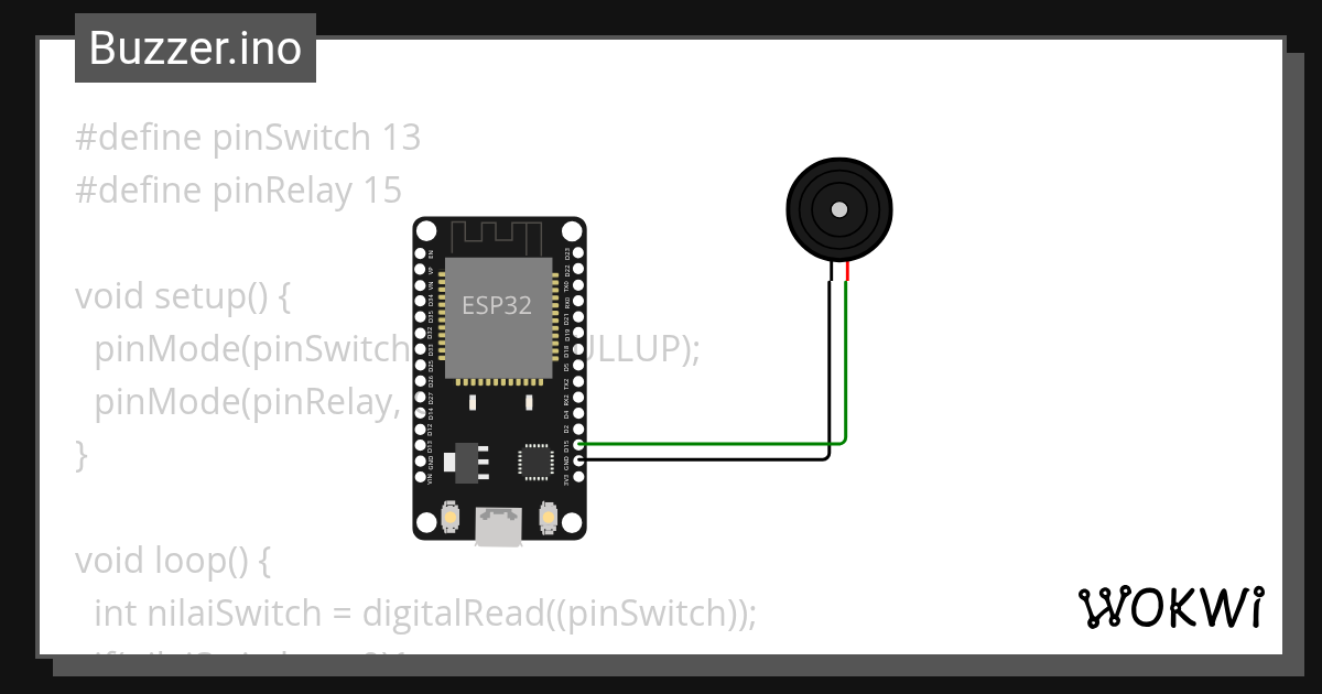 Buzzer.ino - Wokwi ESP32, STM32, Arduino Simulator