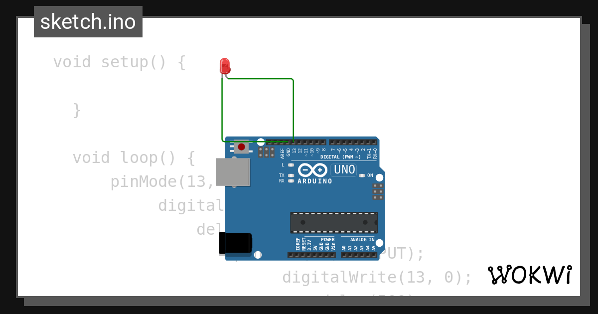 Ledni Yoqish Wokwi Esp32 Stm32 Arduino Simulator