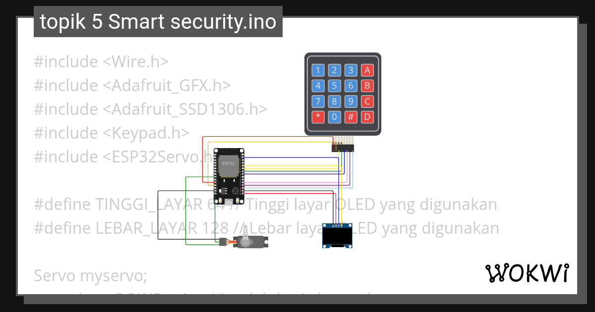 topik 5 Smart security.ino - Wokwi Arduino and ESP32 Simulator