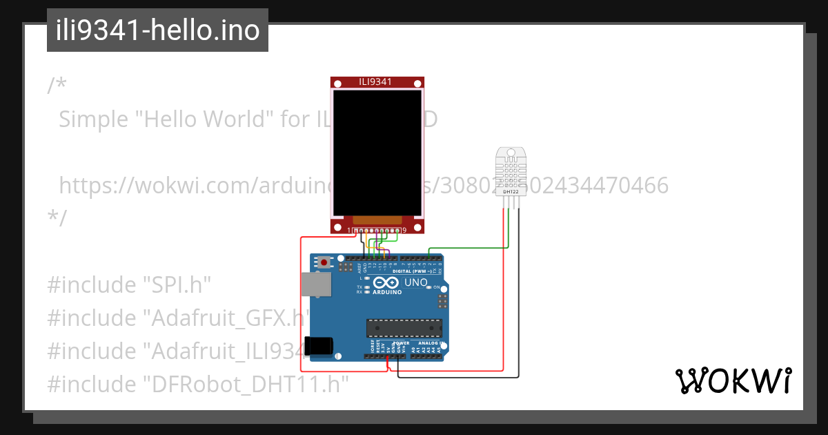 ili9341-hello.ino - Wokwi ESP32, STM32, Arduino Simulator