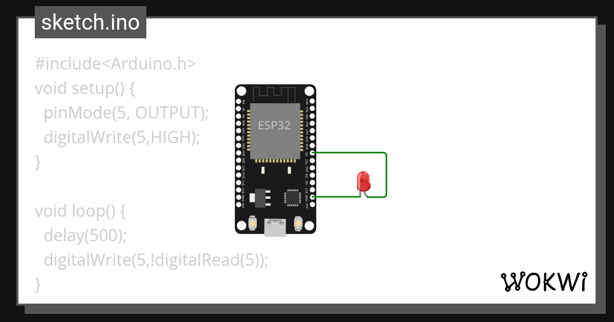 sketch.ino - Wokwi ESP32, STM32, Arduino Simulator