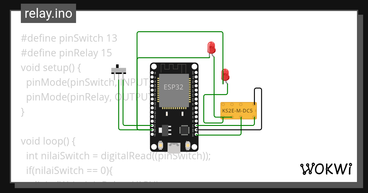 relay.ino - Wokwi ESP32, STM32, Arduino Simulator