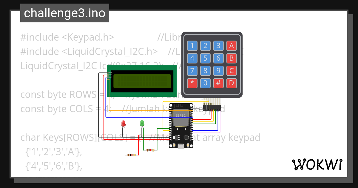 challenge3.ino - Wokwi ESP32, STM32, Arduino Simulator