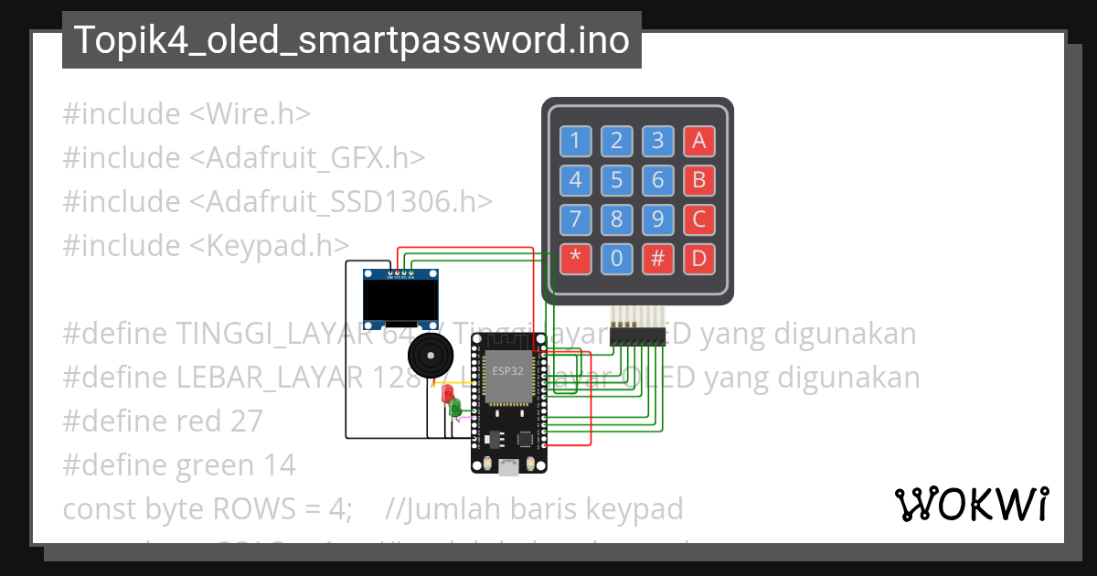 Topik4_oled_smartpassword.ino - Wokwi ESP32, STM32, Arduino Simulator