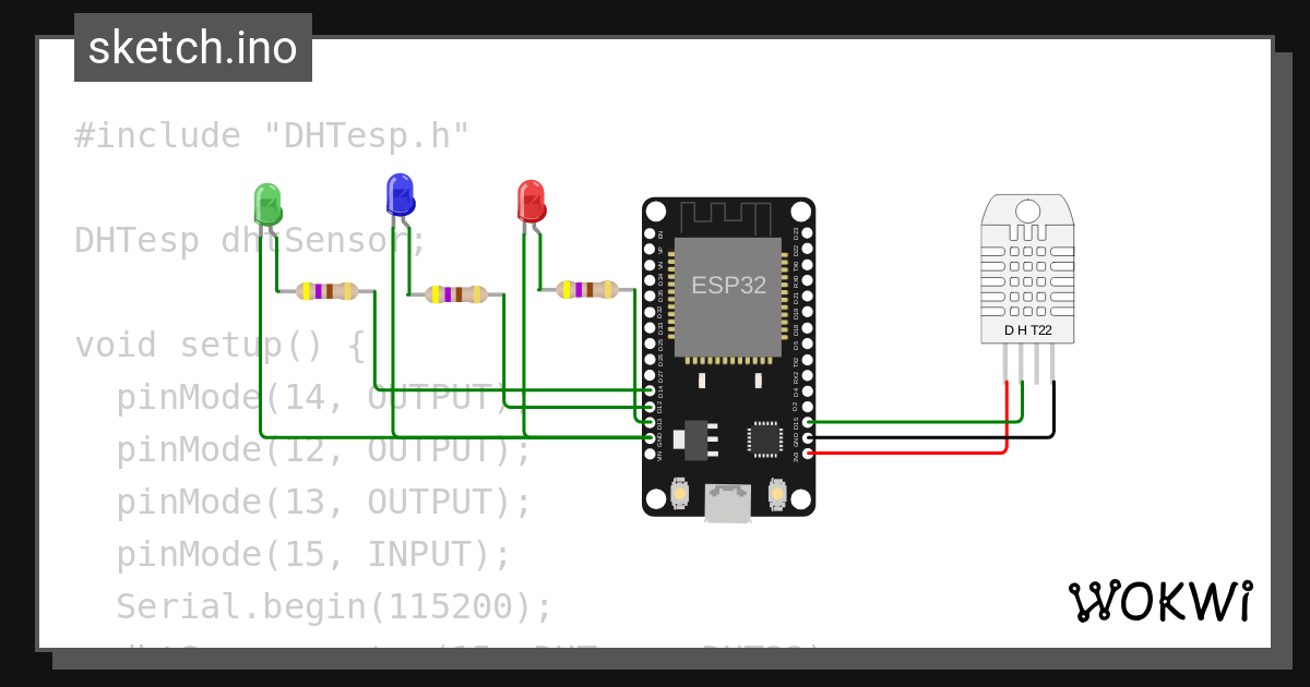 Sensor Suhu Esp Wokwi Esp32 Stm32 Arduino Simulator
