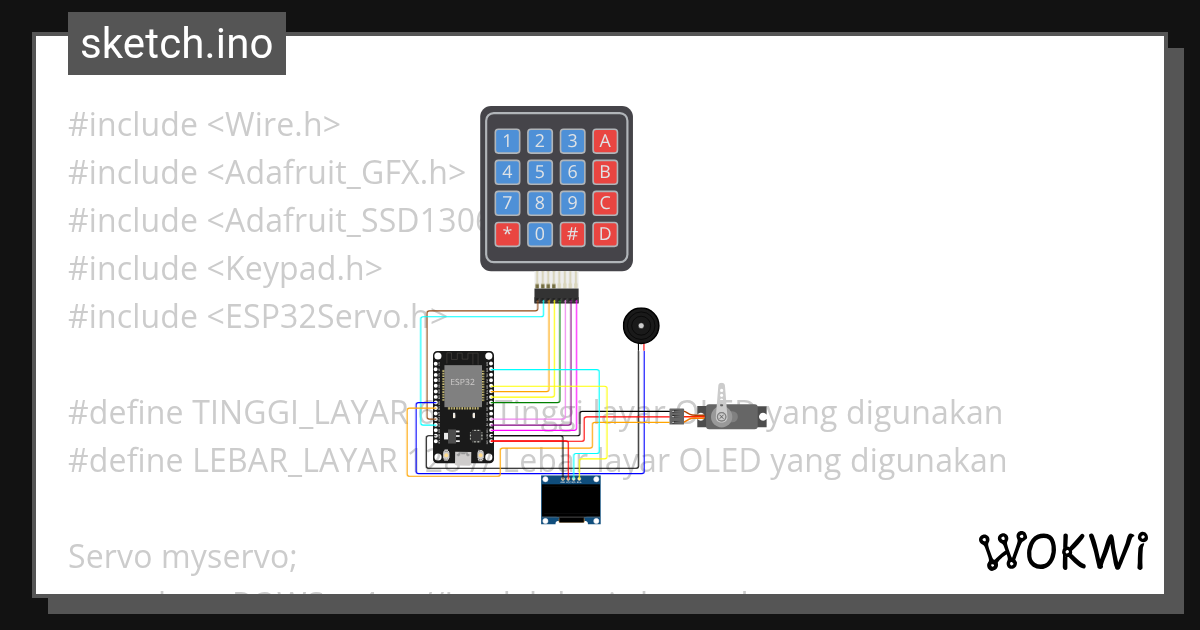 Topik 5 smartSecurity.ino - Wokwi ESP32, STM32, Arduino Simulator