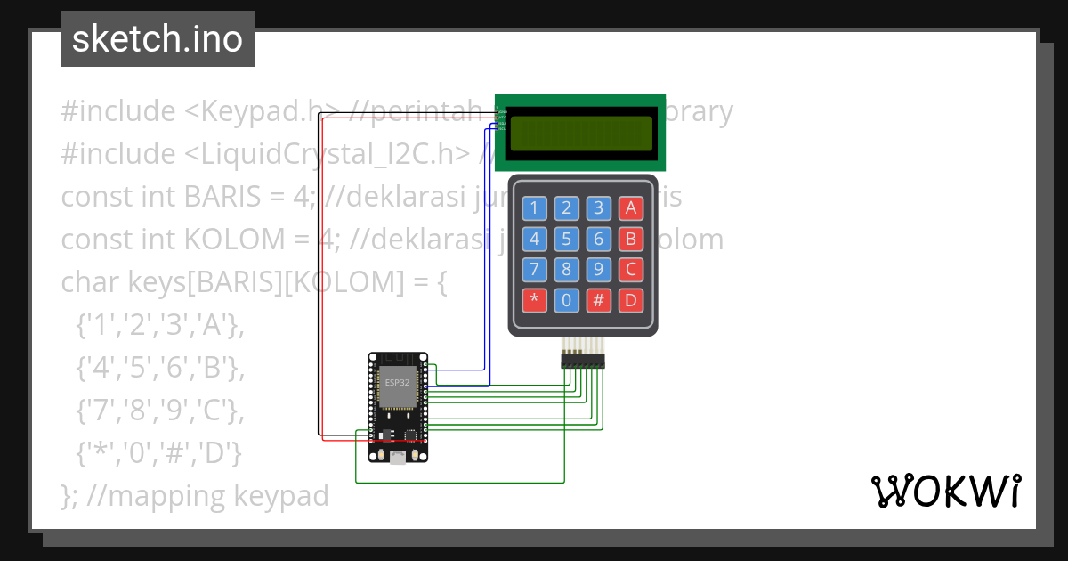 lcd keypad - Wokwi ESP32, STM32, Arduino Simulator