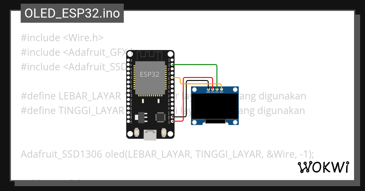 OLED_ESP32.ino - Wokwi ESP32, STM32, Arduino Simulator