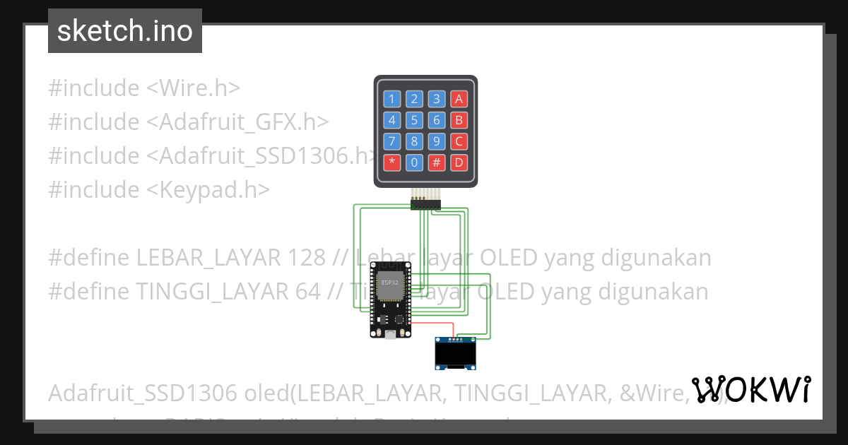 Pertemuan 4 Input Keypad Outpud Oled Wokwi Esp32 Stm32 Arduino