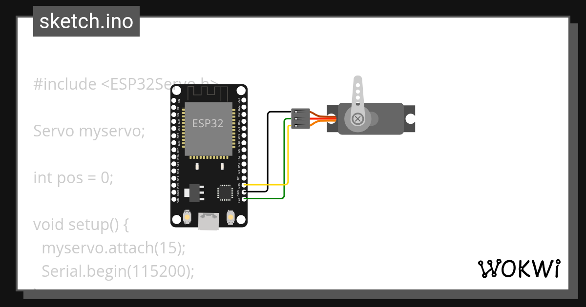Pertemuan 5 Kendali Servo - Wokwi ESP32, STM32, Arduino Simulator